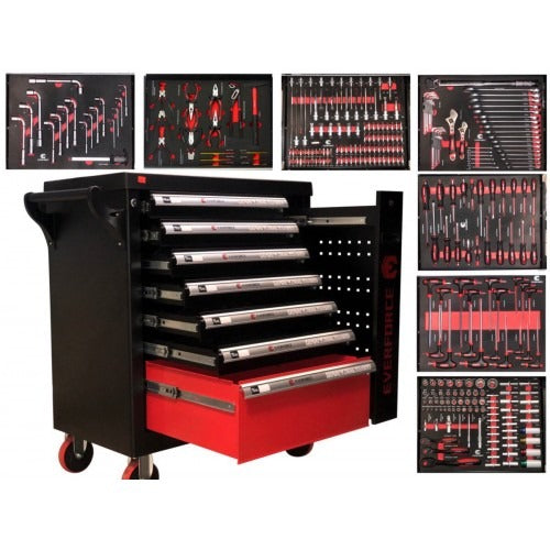 Нов Професионален Шкаф с инструменти EVERFORCE със 7 чекмеджета и отде – Pazaruvay Izgodno